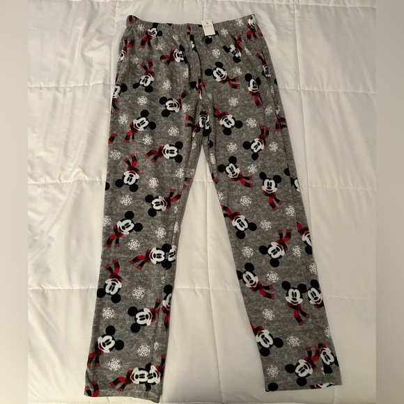 Disney | Pants | Disney Mickey Mouse Snowflake Winter Pajama Pants M ...